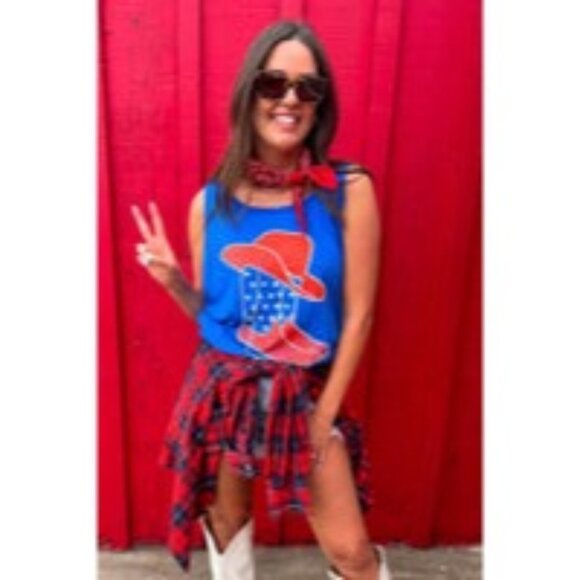 Oliver and Otis | Tops | Nwt Usa Cowboy Boots Graphic Tank Top | Poshmark